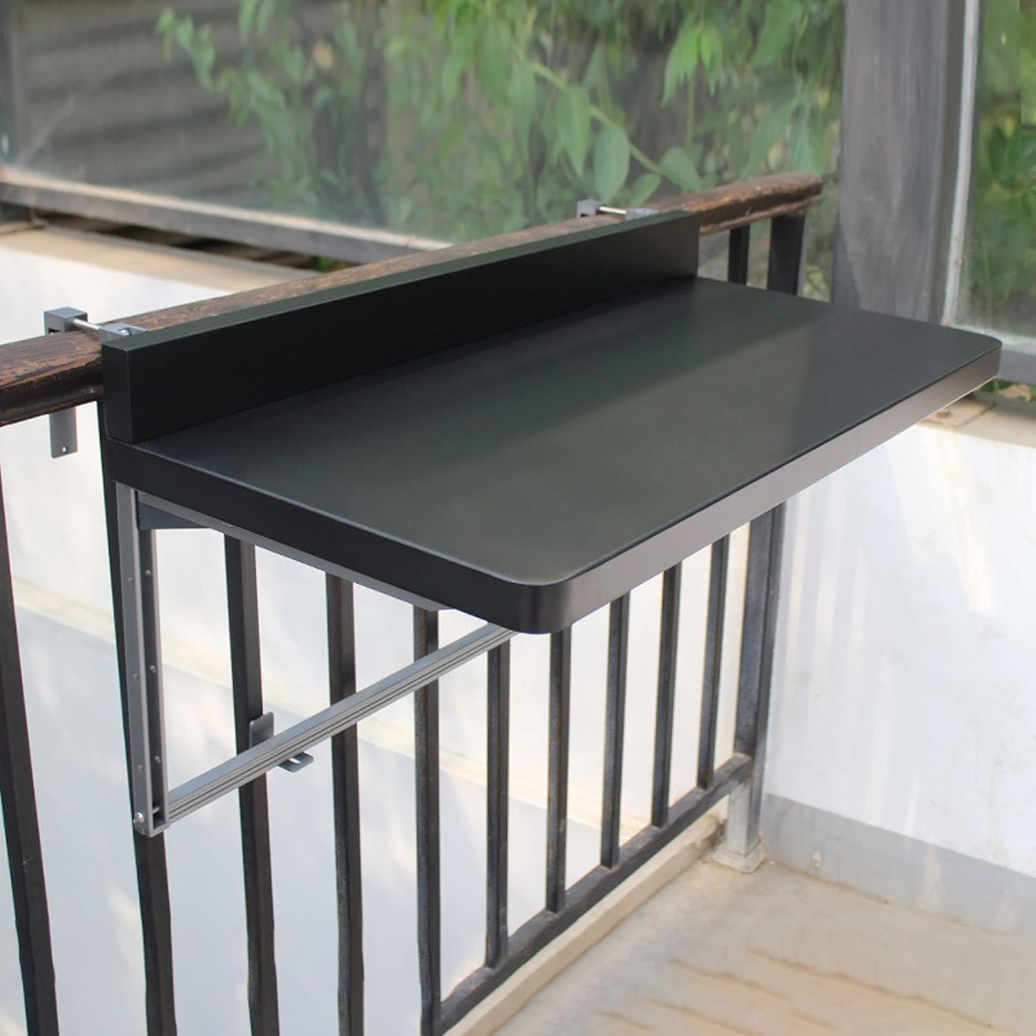 Amazon.com: FURNIKNA Balcony Table Hanging Railing, Folding Deck Rail ...