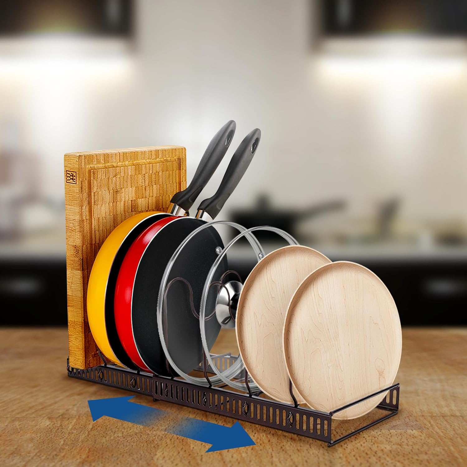 Amazon.com - Expandable Pot and Pan Organizers Rack, 7+ Pans and Pots ...