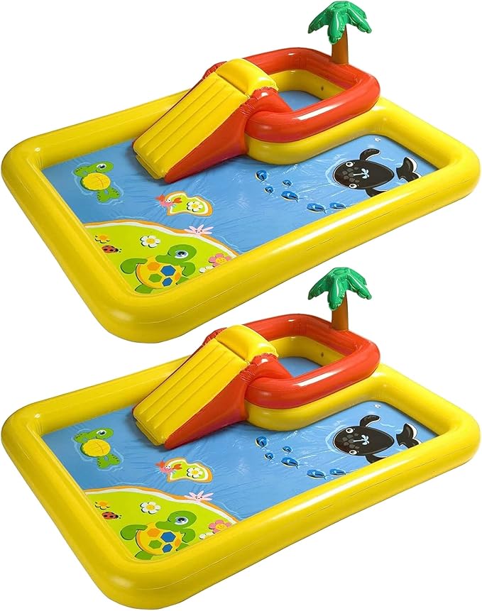 Amazon.com: Intex 100" x 77" Inflatable Ocean Play Center Kids Backyard ...