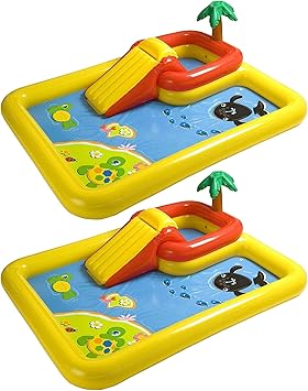 Amazon.com: Intex 100" x 77" Inflatable Ocean Play Center Kids Backyard ...