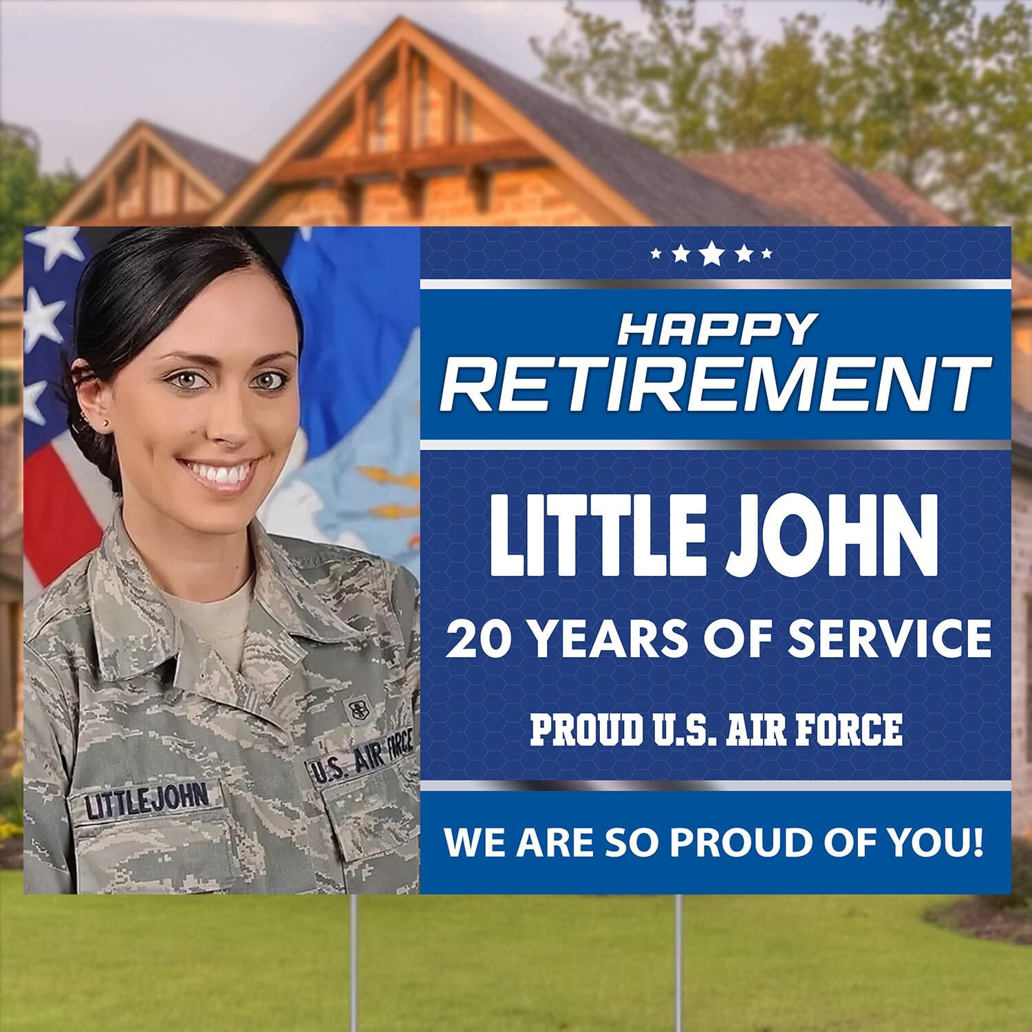Amazon.com : Personalized Happy Retirement Sign Air Force, Retirement ...