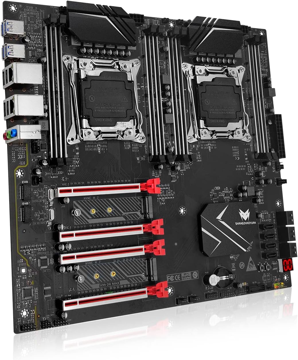 SHANGZHAOYUAN X99 Dual CPU Motherboard LGA 2011-3 Server Motherboard (E ...