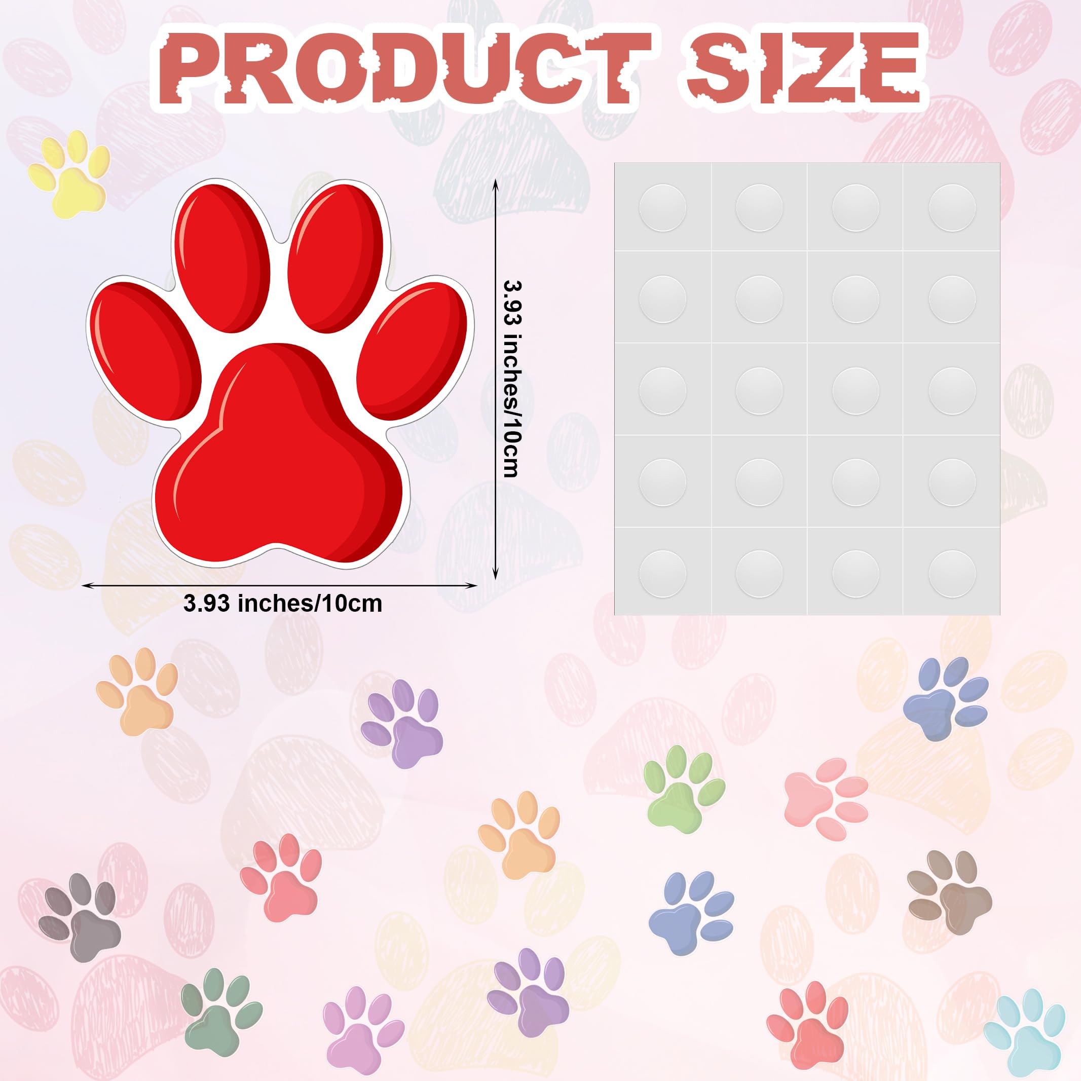 Snapklik.com : Junkin 60 Pcs Mini Paw Prints Cutouts Accents Bulletin ...