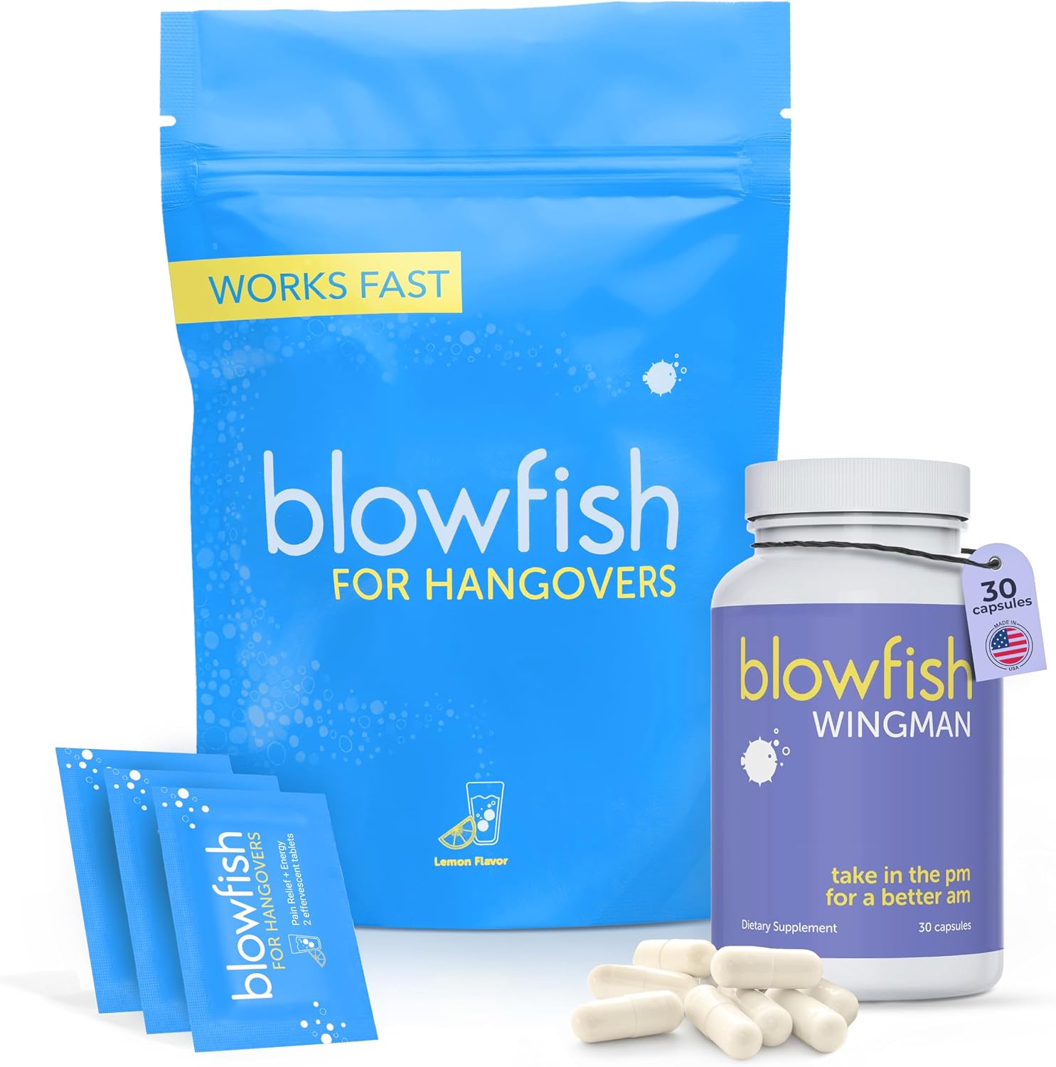 Amazon.com: Blowfish Wingman for Hangovers – The Ultimate Night + Day ...