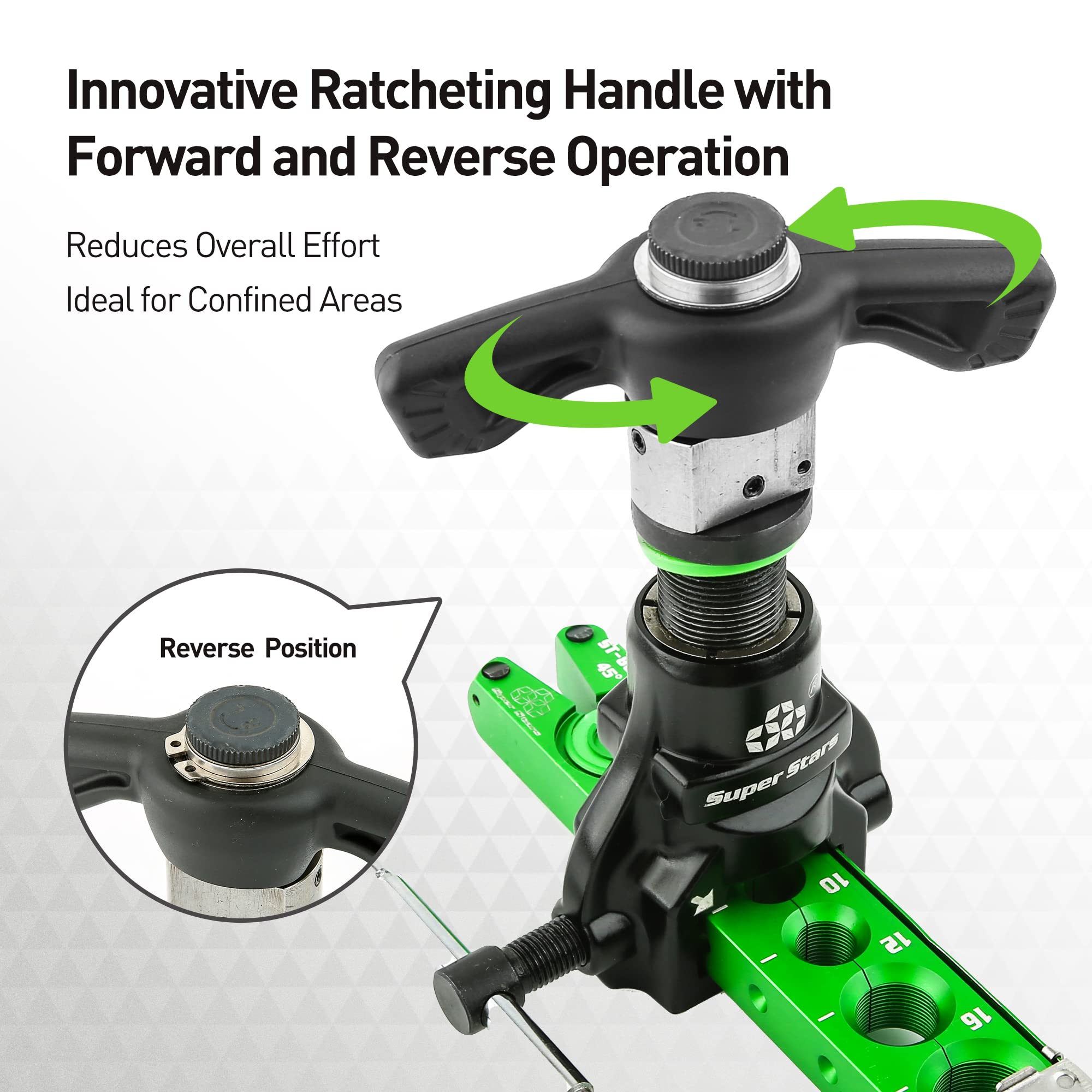 Snapklik.com : Cordless Drill Type Flaring Tool Kit 1/4"-3/4" Single ...