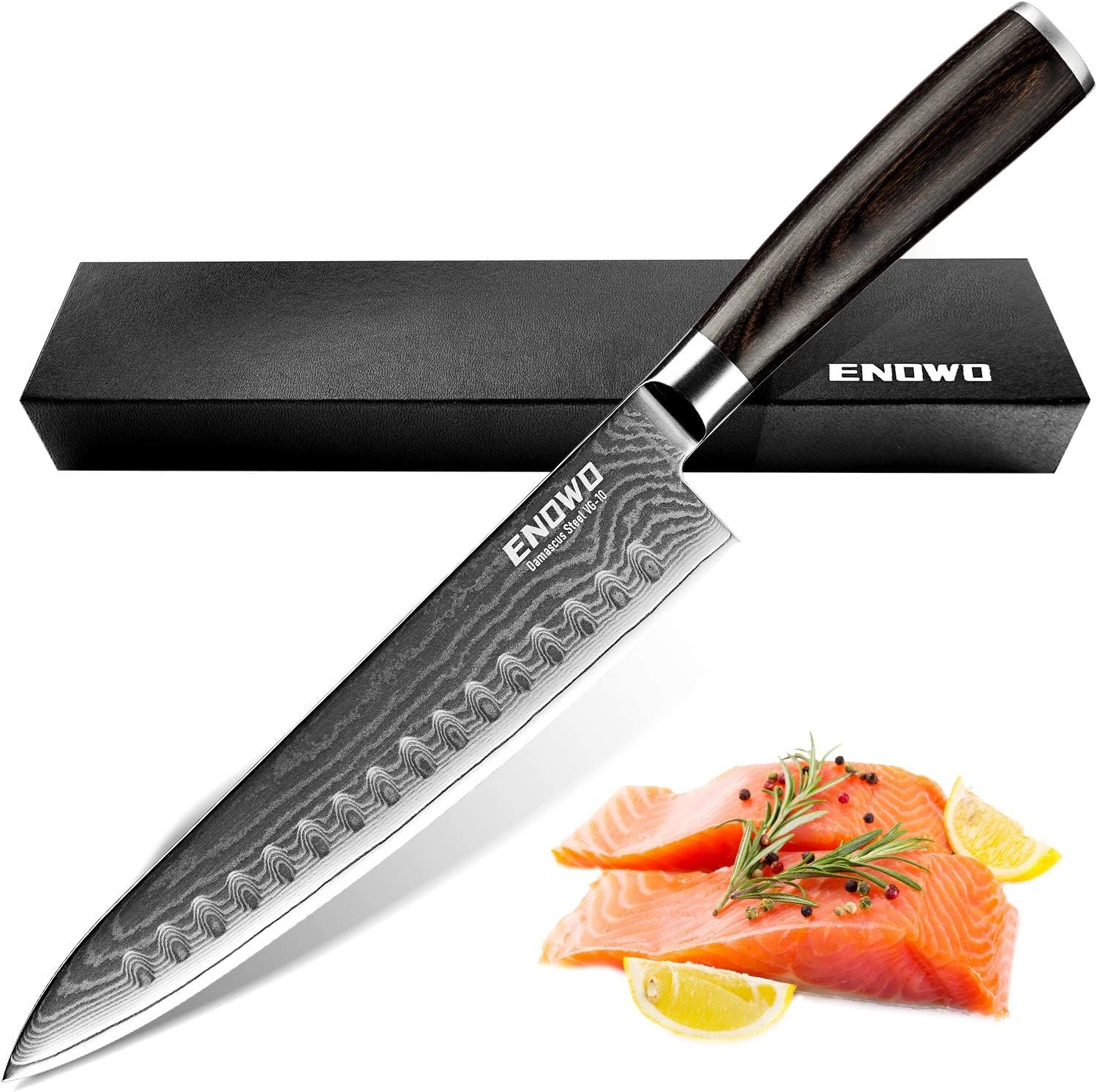 Amazon.com: Kitchen + Home Non Stick Sushi Knife - The Original 8 inch ...