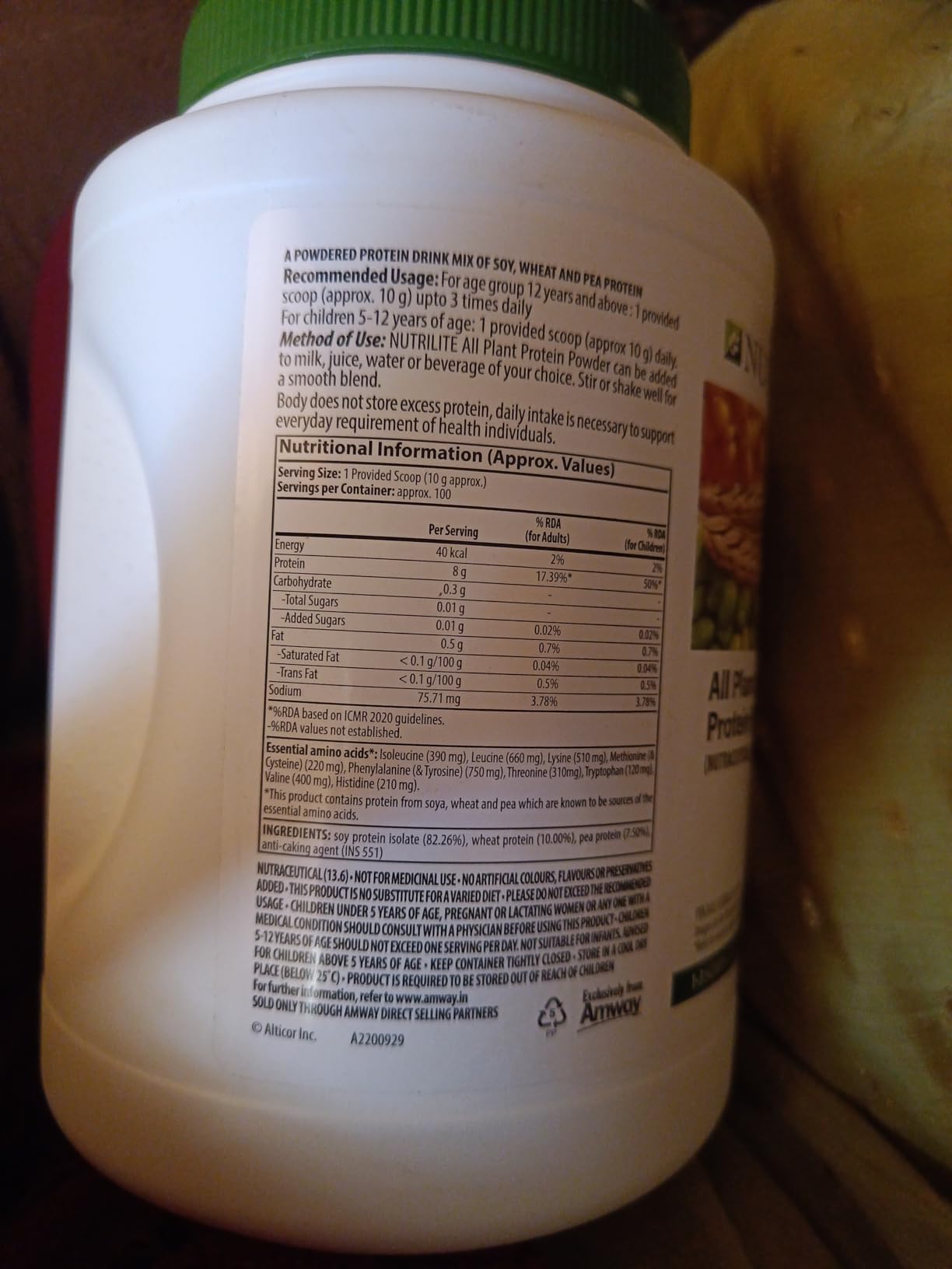 Amway Nutrilite Protein Powder Pack, 200g : Amazon.in: Health ...