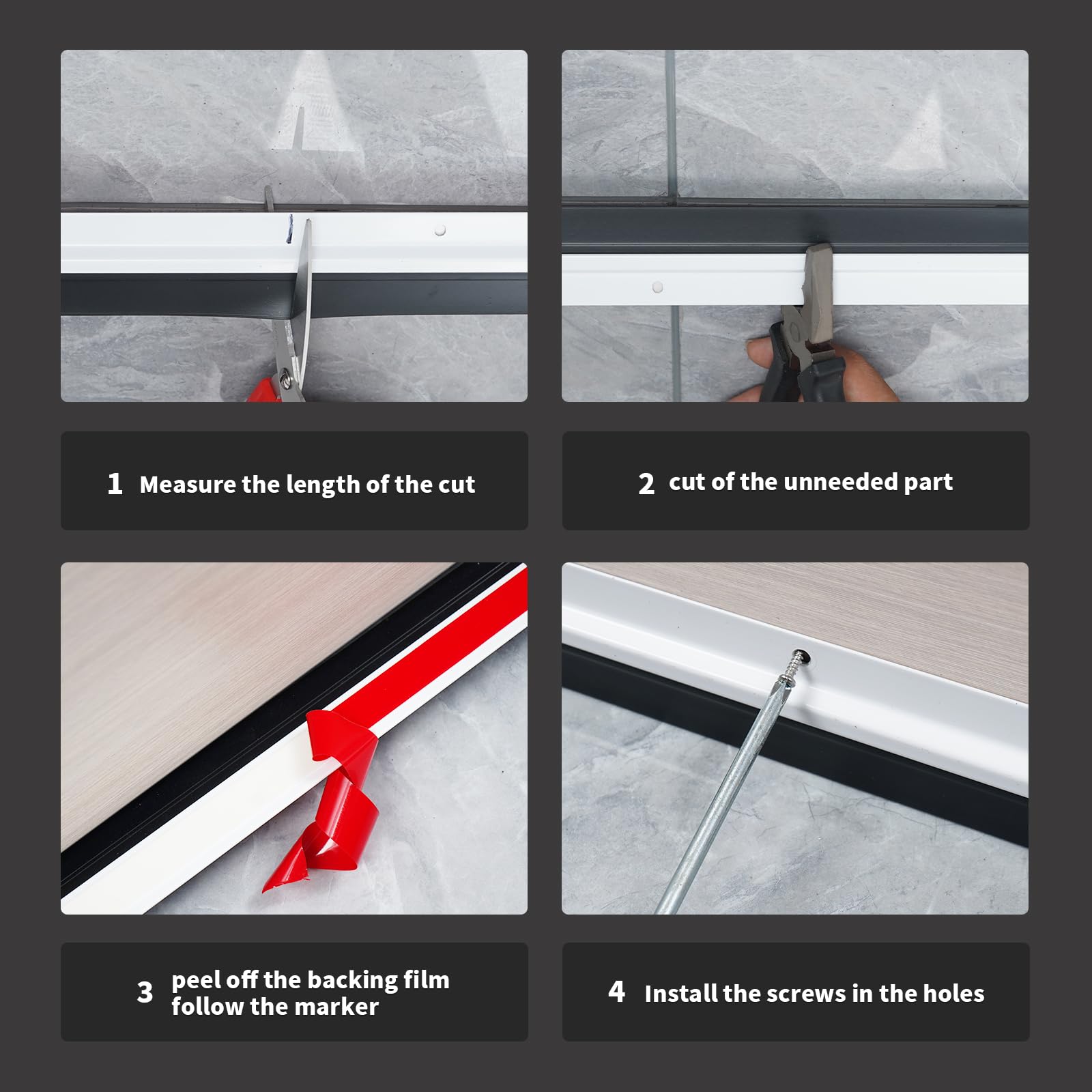 Door Sweep,Gate Bottom Sealing Strip Draft Stopper with Aluminum Alloy ...