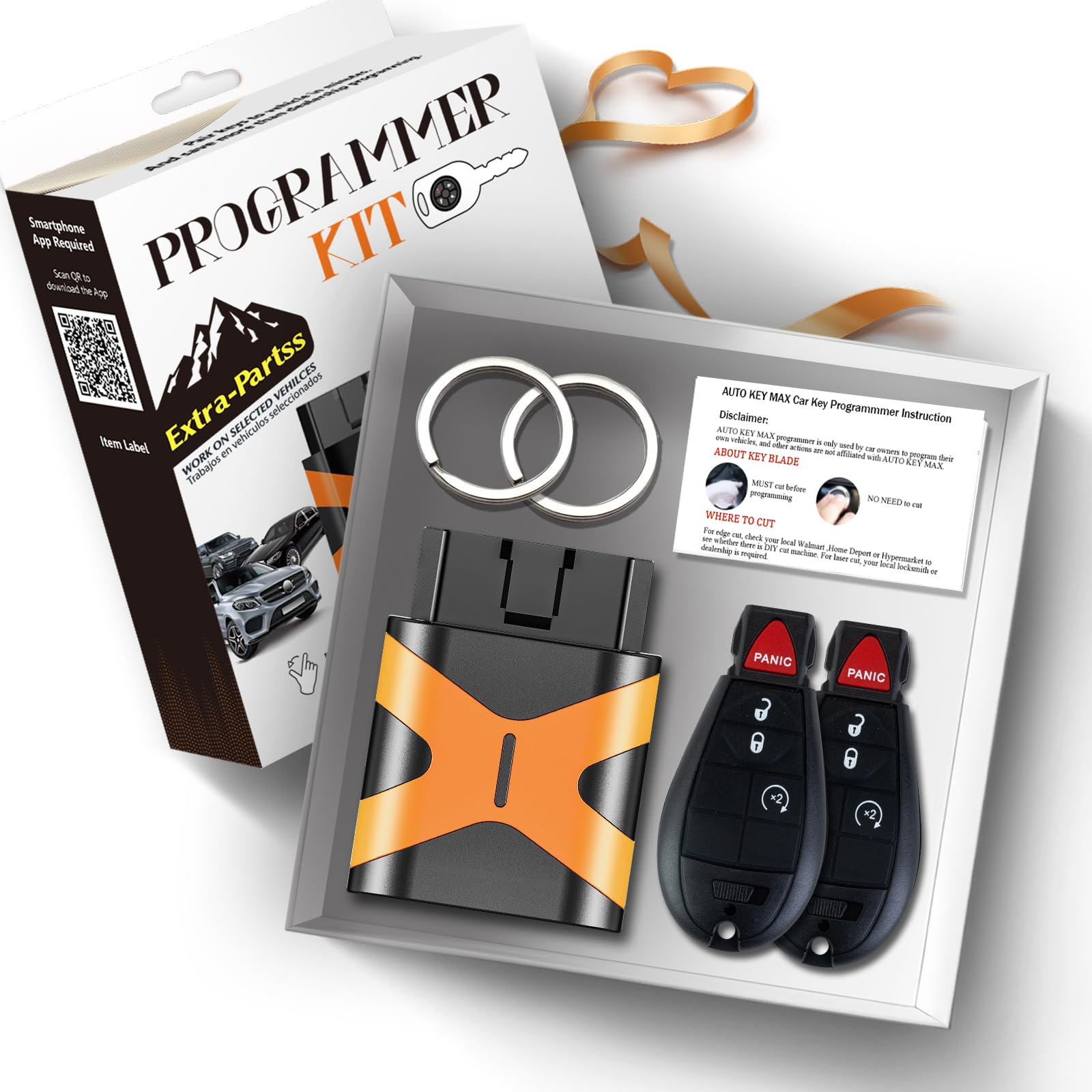 Extra-Partss Self Programmable Car Remote Replacement Kit for Dodge IYZ ...