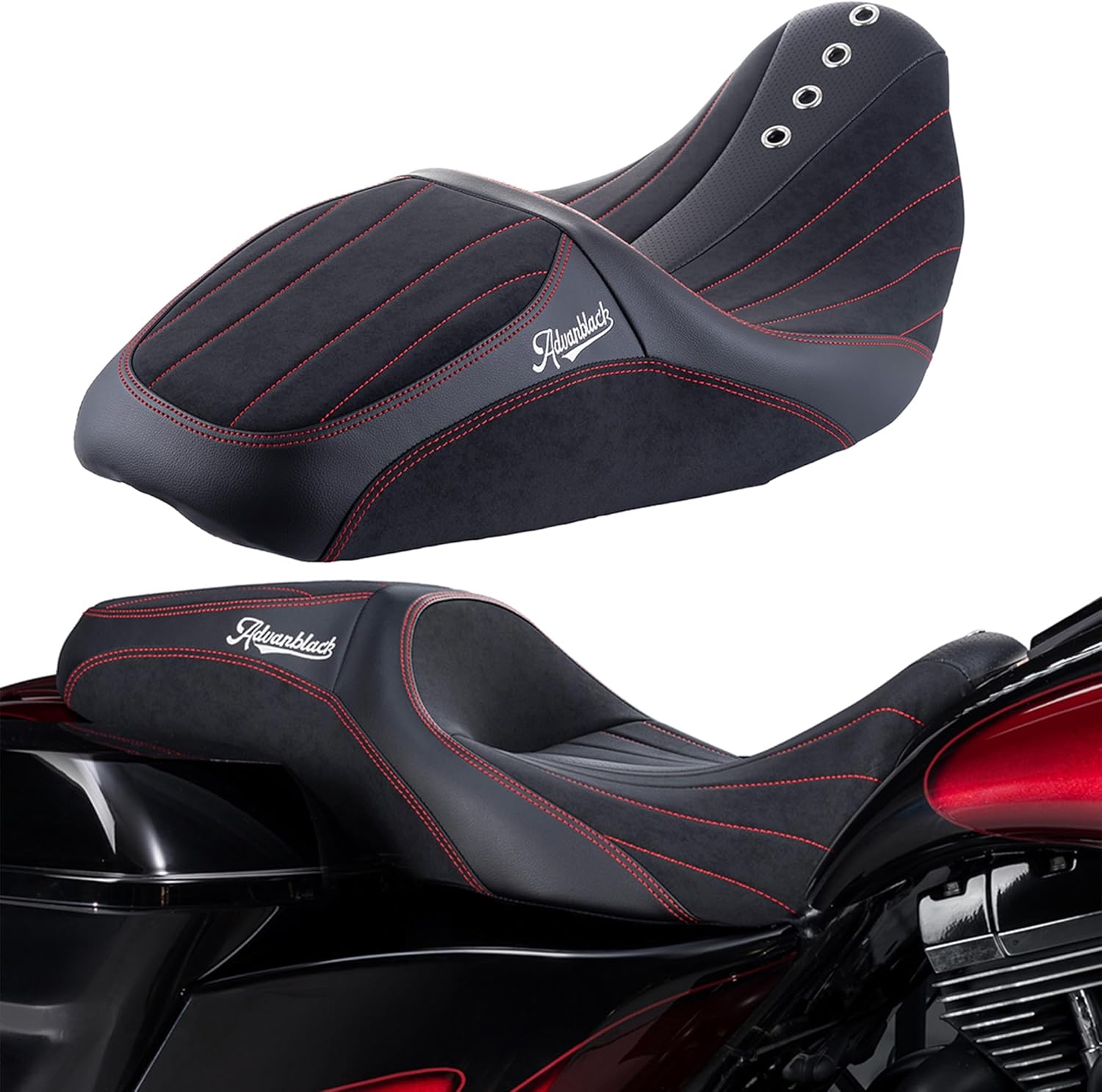 Amazon.com: Advanblack Motorcycle Seat Harley Touring Seat "Sik Baggers ...