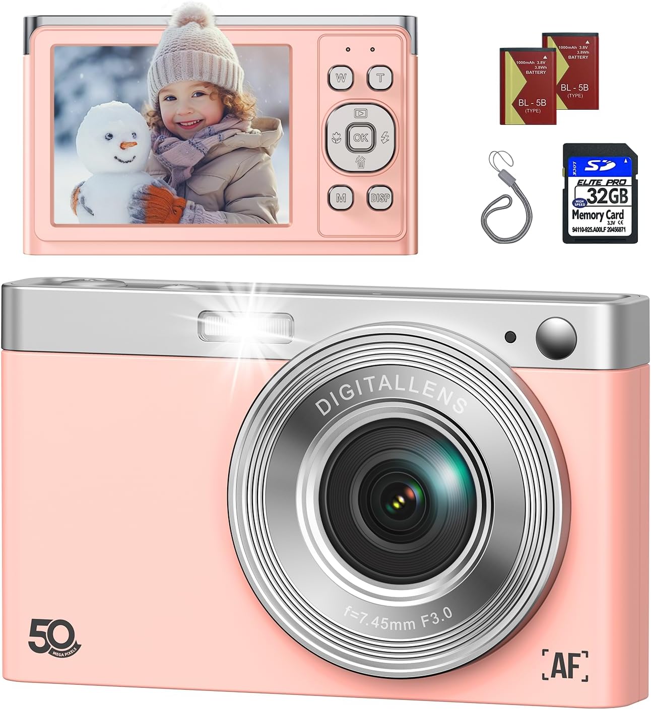 Amazon.com : Digital Camera for Vlogging, FHD 1080P 50MP Point and ...