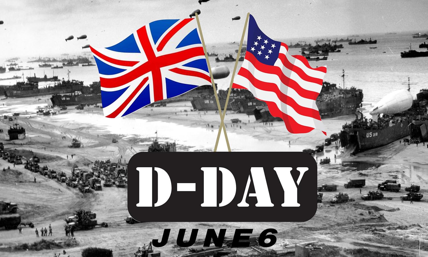 D-Day 80th Anniversary Flag 5ft x 3ft, D-Day Flag 80th Anniversary Flag ...