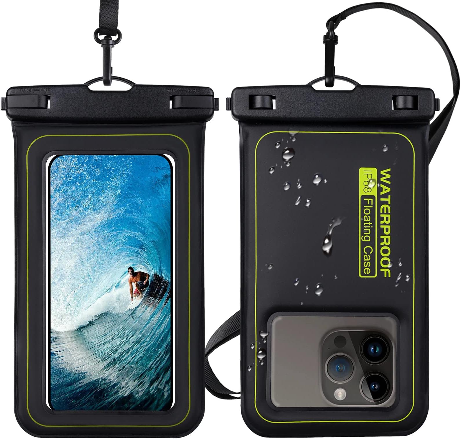 Guzack Waterproof Phone Pouch IPX8 Floating Underwater Phone Case, Dry ...
