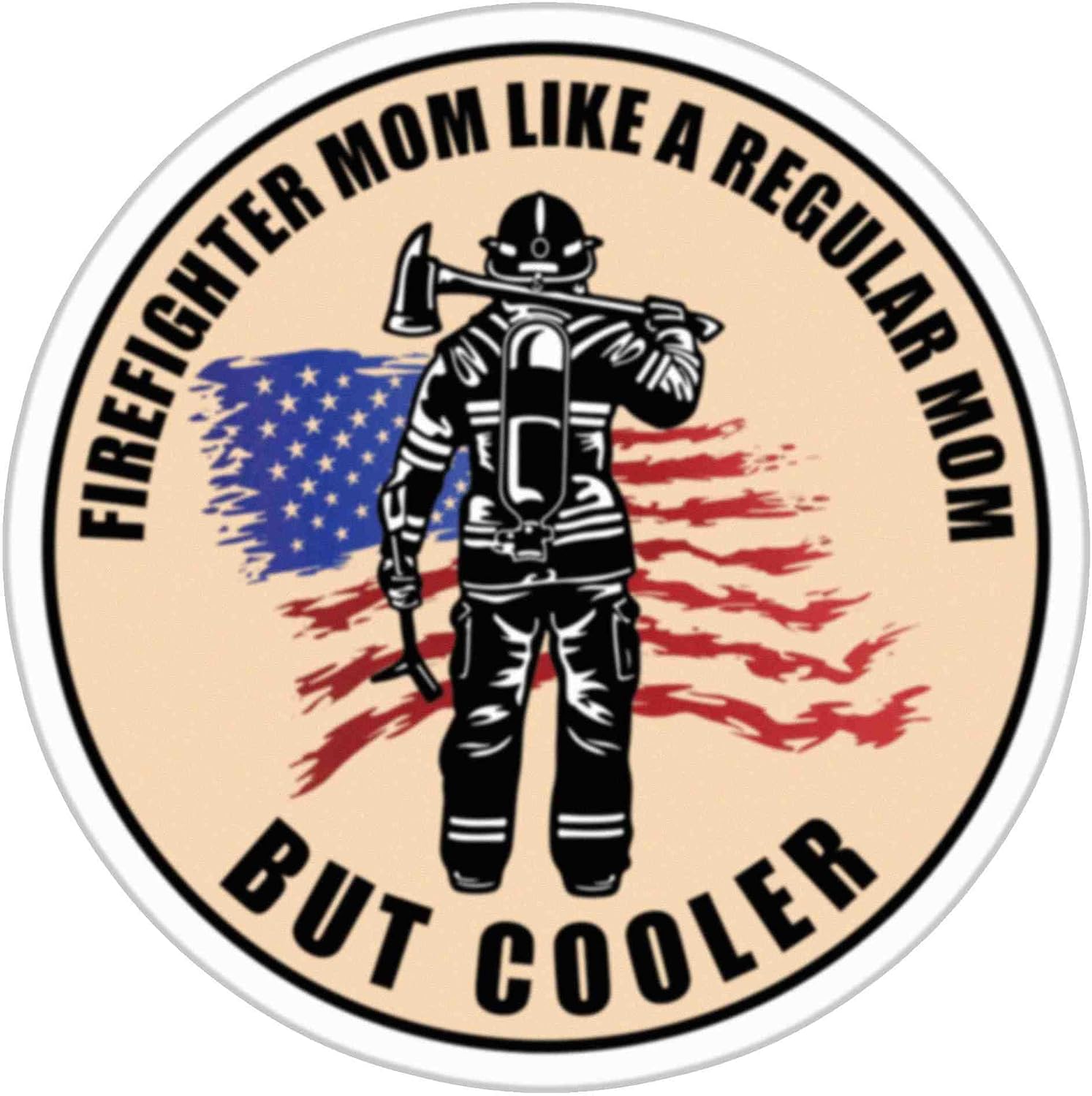 Amazon.com: Firefighter Sticker Firefighter Mom Like A Regular Mom But ...