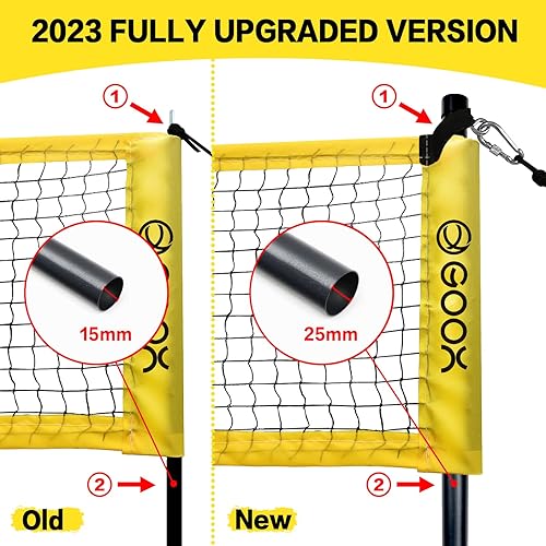 4 Square Volleyball Net Game Set,4 Person Volleyball Net for Backyard ...