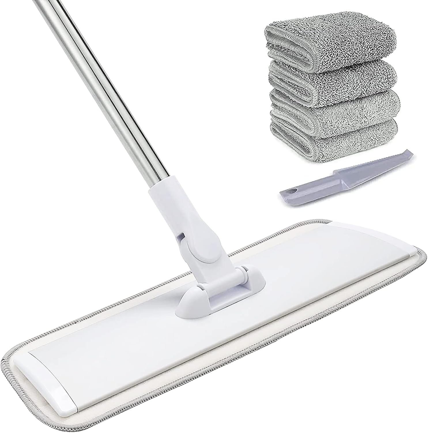 Amazon.com: 18" Professional Microfiber Mop Floor Cleaning System, Flat ...