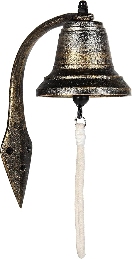 Amazon.com: Upstreet Dinner Bell for Outside or Inside Made of Red ...