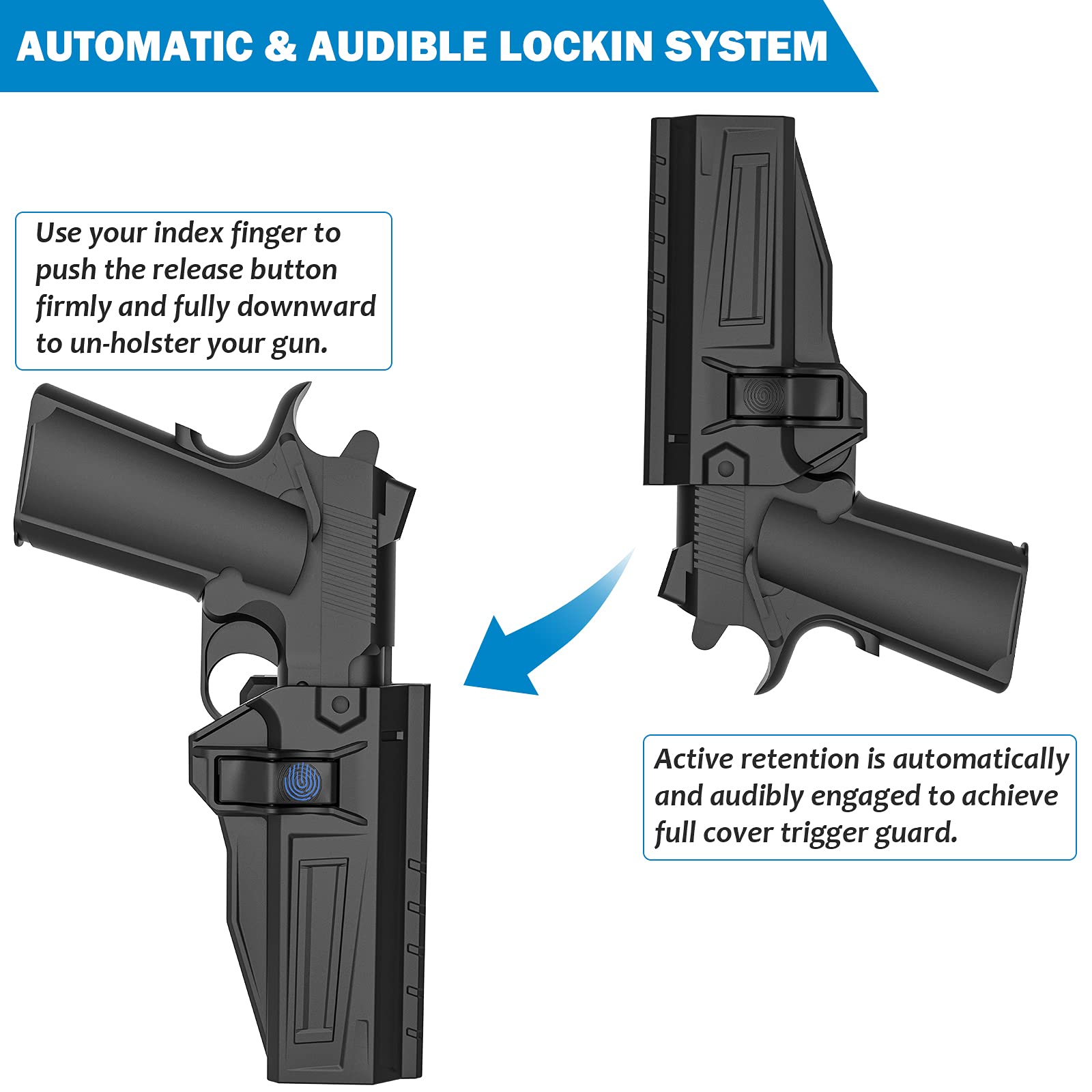 Snapklik.com : Molle Belt Holster For Colt 1911 5" Without Rail, OWB ...
