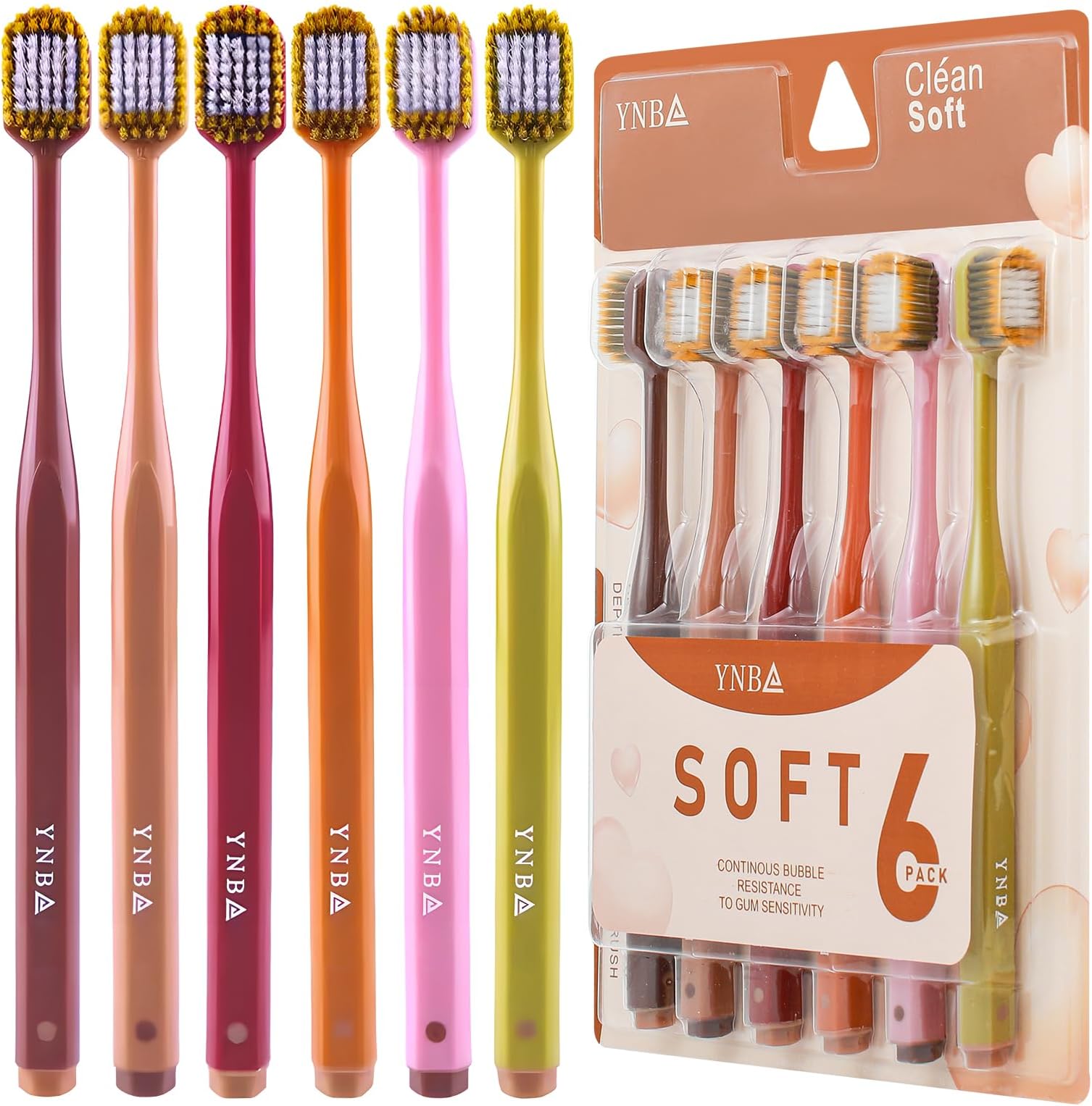 Amazon.com : heiana Extra Soft Toothbrush for Sensitive Gums, Wide Head ...