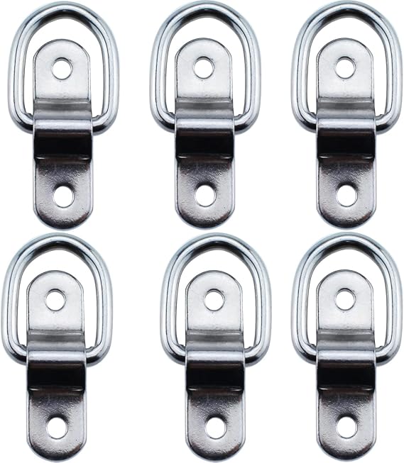 Amazon.com: TAODAN 6PCS D-Ring Tie Down Anchor Stainless Steel D-Rings ...
