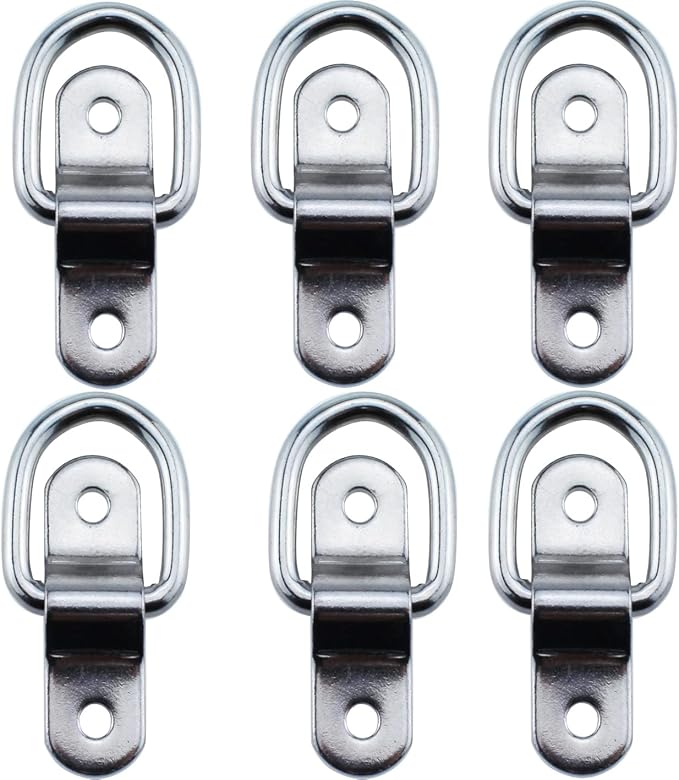Amazon.com: TAODAN 6PCS D-Ring Tie Down Anchor Stainless Steel D-Rings ...