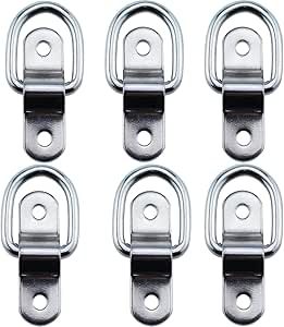 Amazon.com: TAODAN 6PCS D-Ring Tie Down Anchor Stainless Steel D-Rings ...