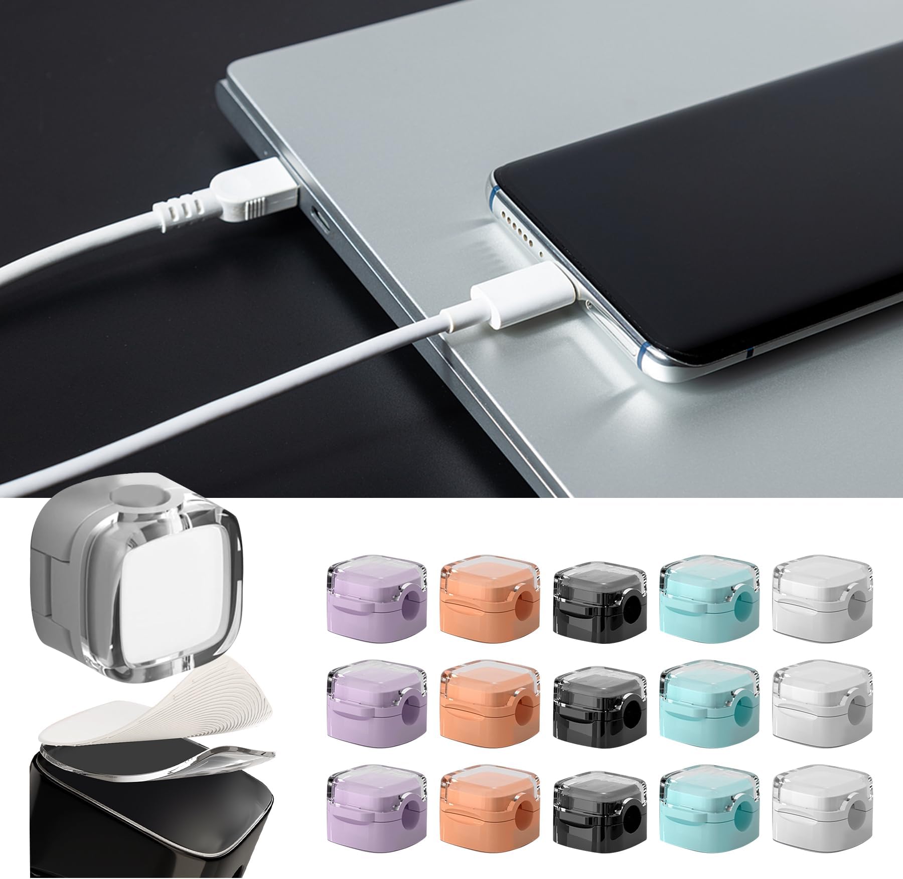 Amazon.com: MAWFOZIN Magnetic Cable Clips Cord Organizer Holder, 6 Pack ...