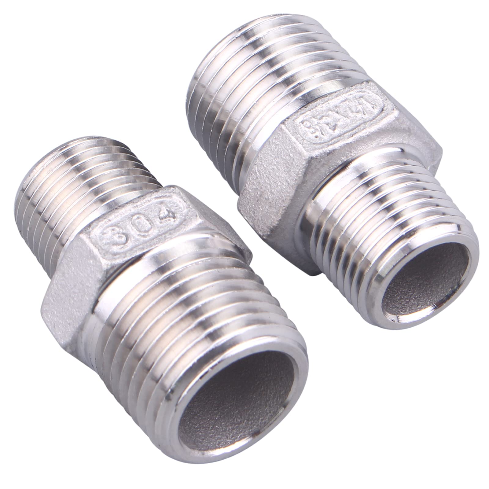 Snapklik.com : DERPIPE SUS304 Reducer Hex Nipple - 1/2" Male NPT X 3/8 ...