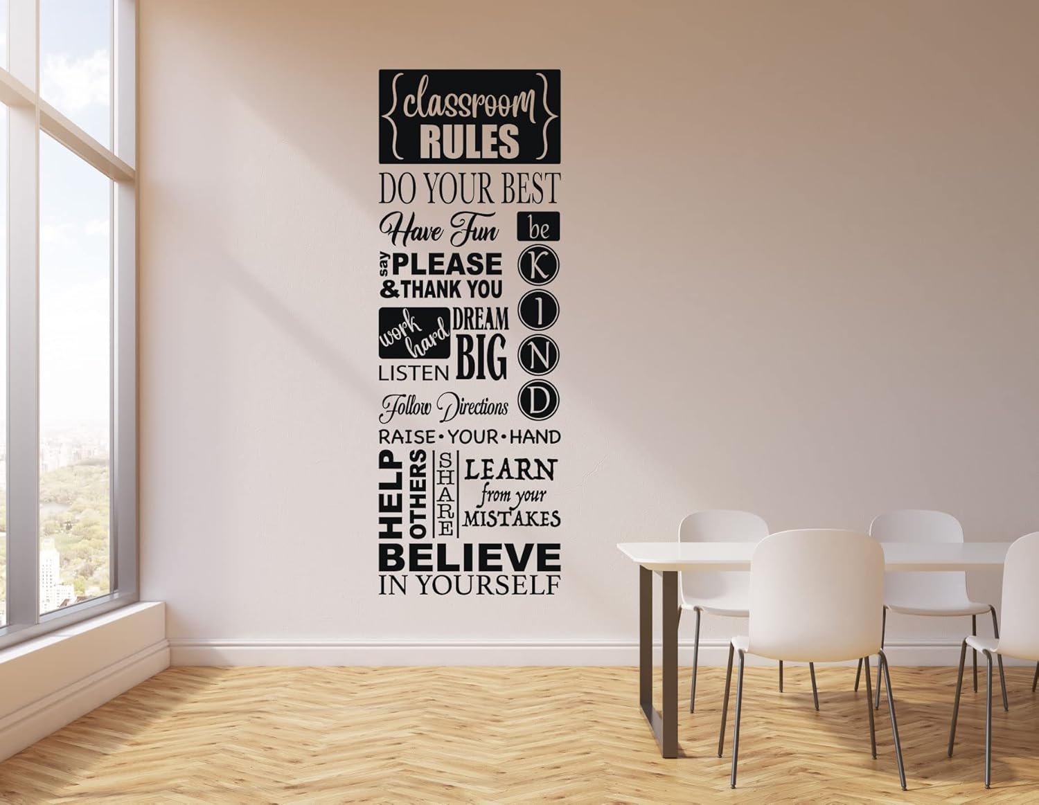 Amazon.com: Classroom Vinyl Wall Decal - Customizable Inspirational ...