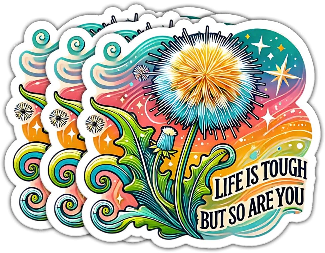 Amazon.com: (3 Psc) Life is Tough But So are You Sticker - Mental ...