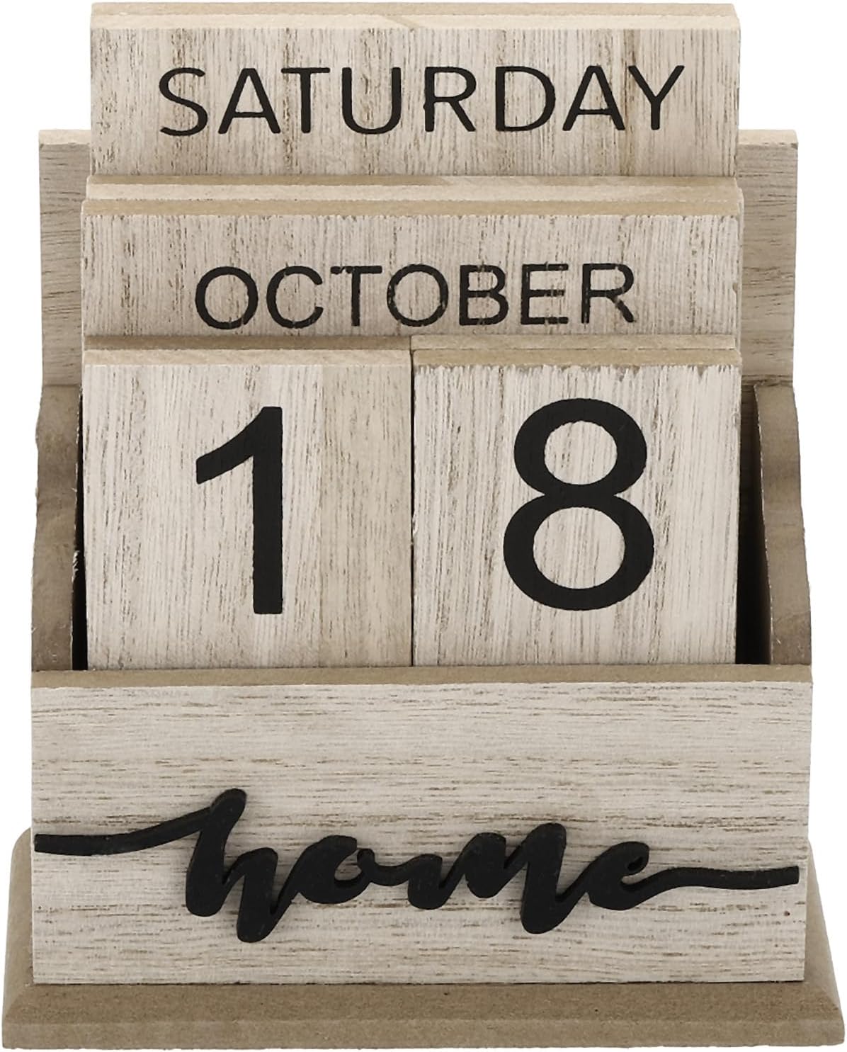 Amazon.com : PATIKIL Vintage Wood Block Perpetual Calendar, Wooden ...