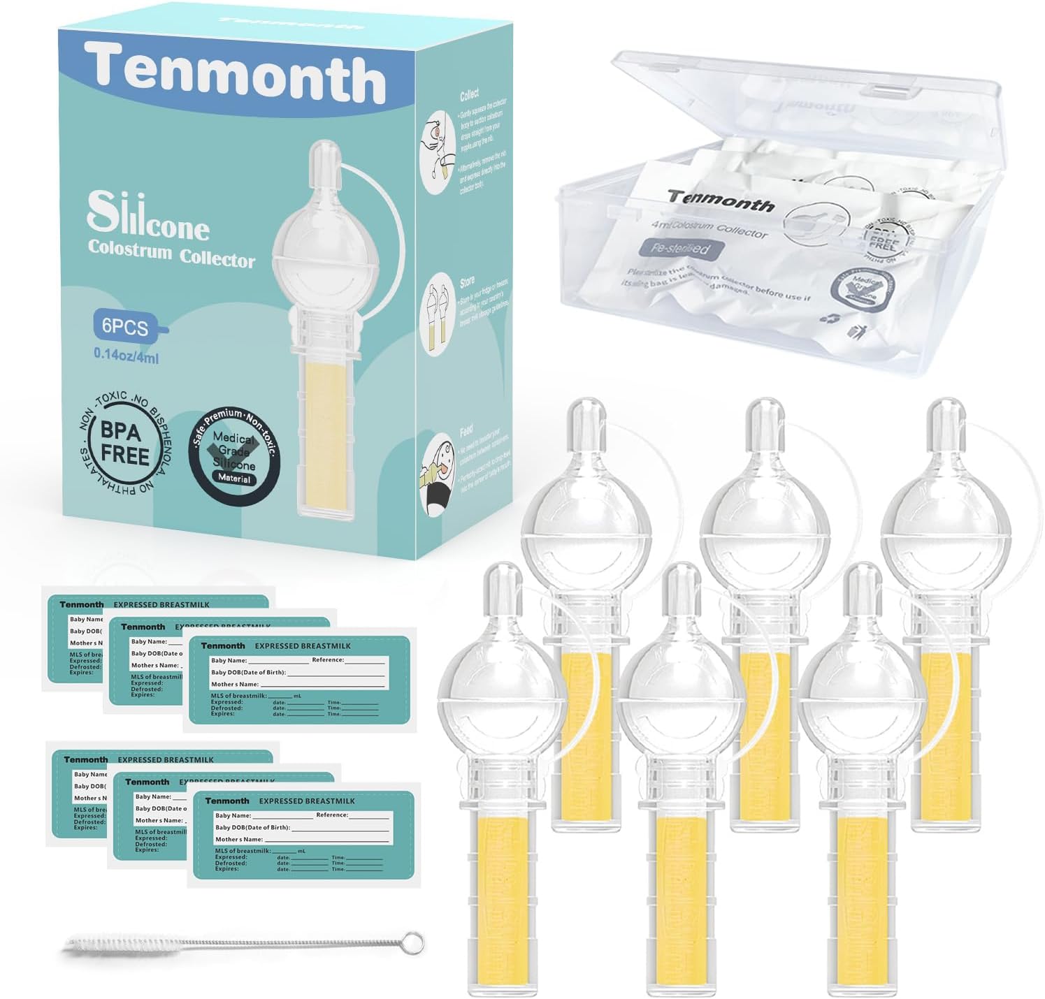 Amazon.com: Colostrum Collector Kit Tenmonth Breast Milk Collector with ...
