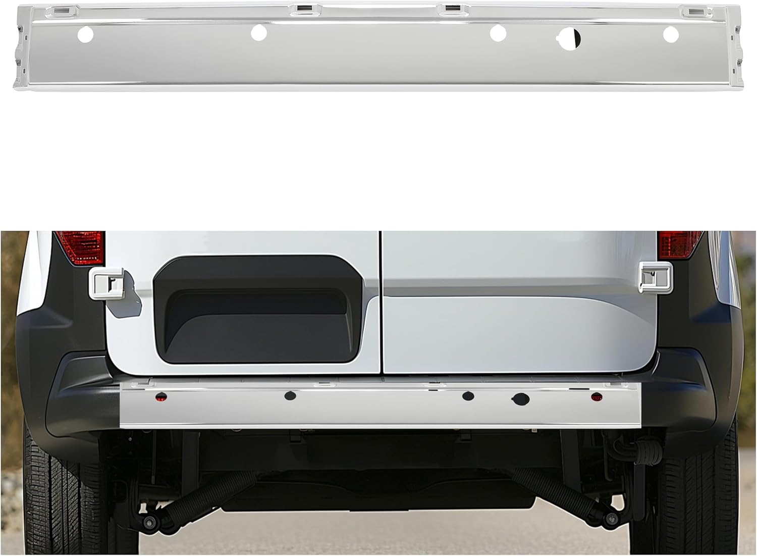 Amazon.com: HECASA Silvery Rear Bumper Face Bar Compatible with 2010 ...