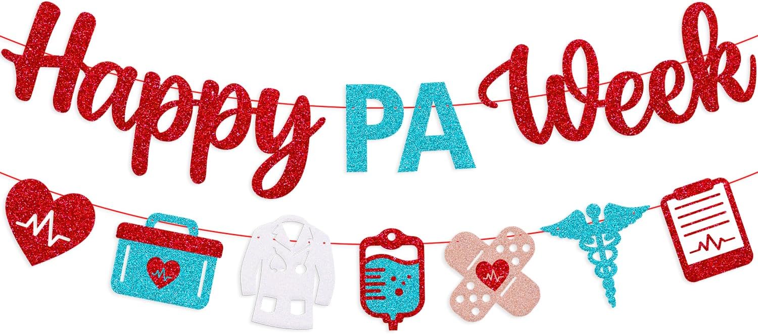 Amazon.com: Happy PA Week Banner Physician Assistant Party Decoration ...