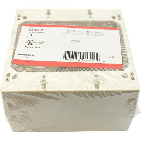 Amazon.com: Wiremold 2344-2 Extra Deep Device Box, 2-Gang, 2300 Series ...
