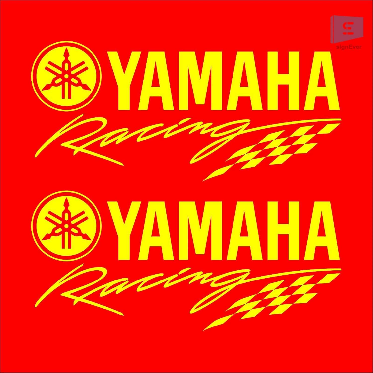 SIGN EVER Yamaha Racing Logo Stickers for Fz R15 v3 Rx100 Bike Sides ...
