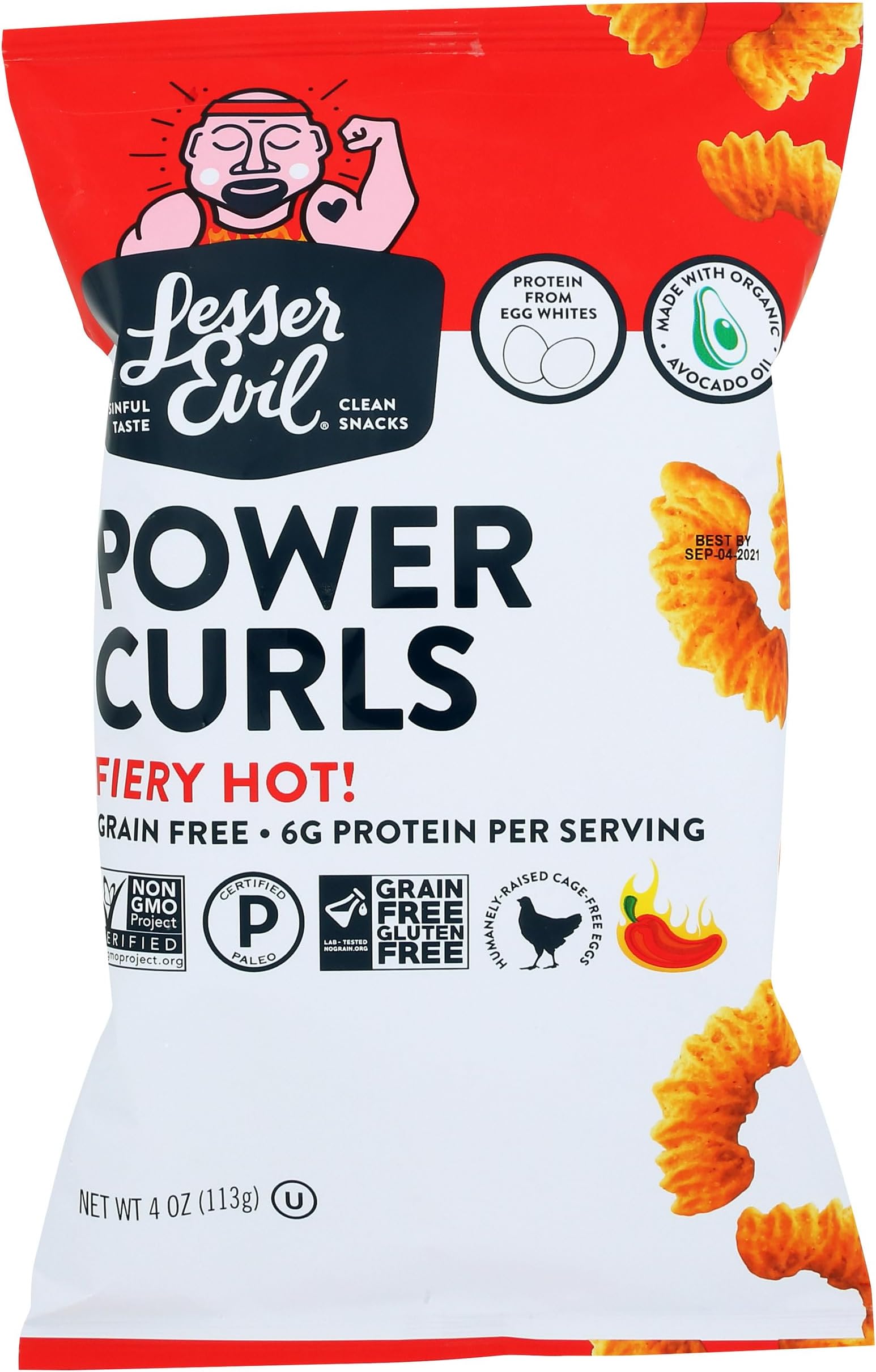 Amazon.com: LesserEvil Organic Fiery Hot Paleo Puffs, 5 OZ
