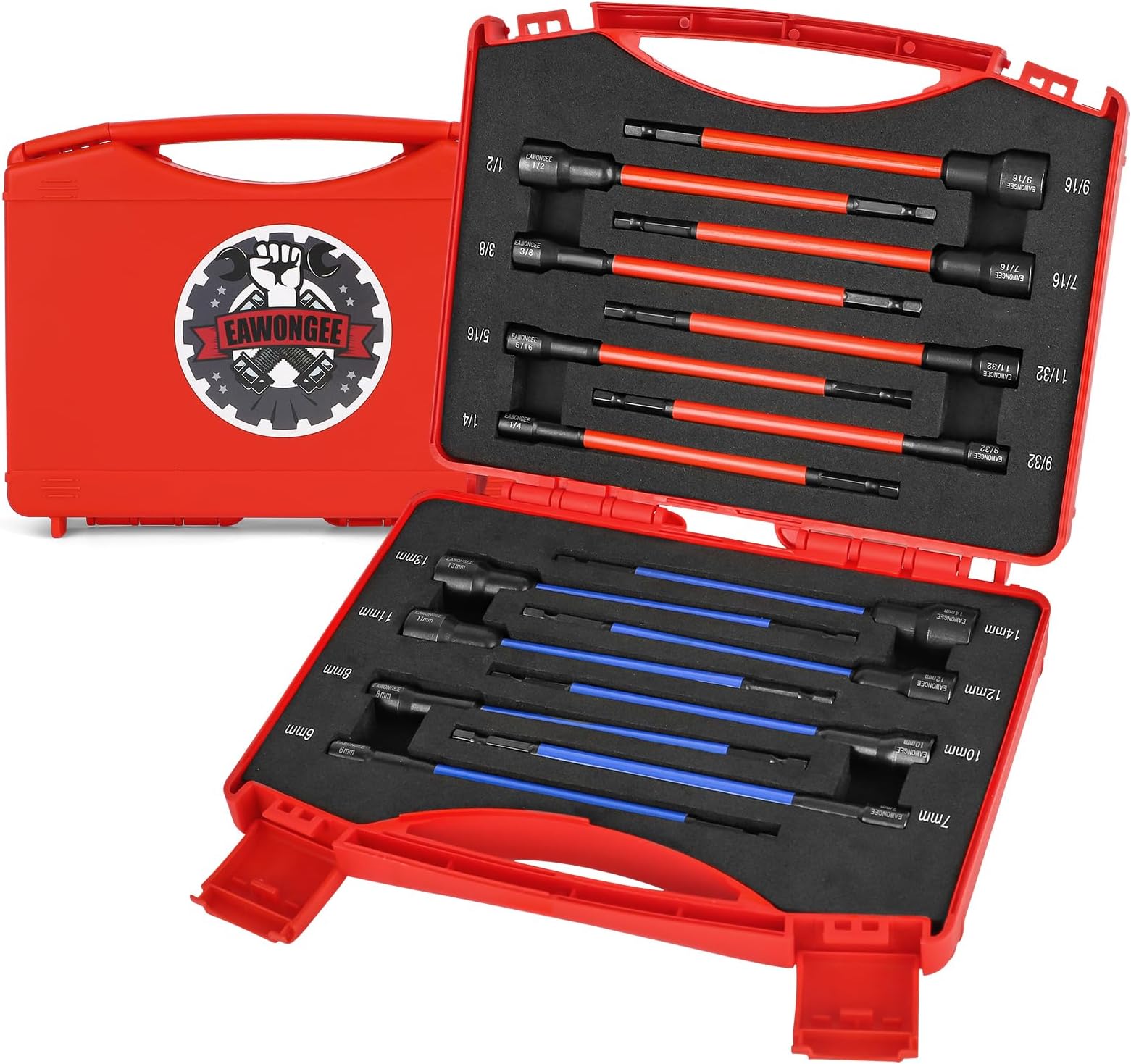 Amazon.com: LOZAGU 33PCS Magnetic Nut Driver Set with Long Handle | 6 ...