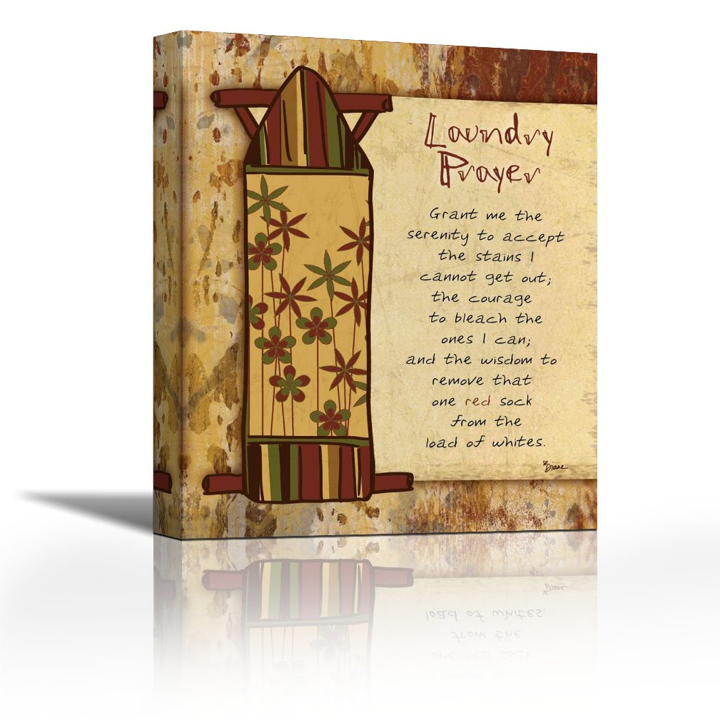 CanvasArtCenter Laundry Prayer Board - Fine Art Print on Canvas Wall ...