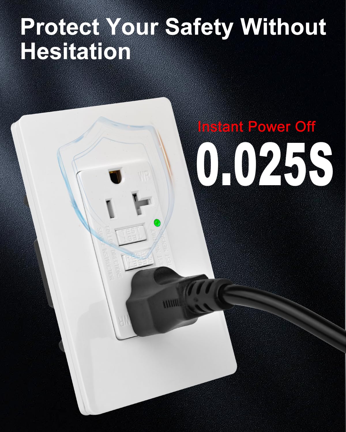 Snapklik.com : GFCI Outlet 20 Amp GFCI Outlet GFI Electrical Outlet 20 ...