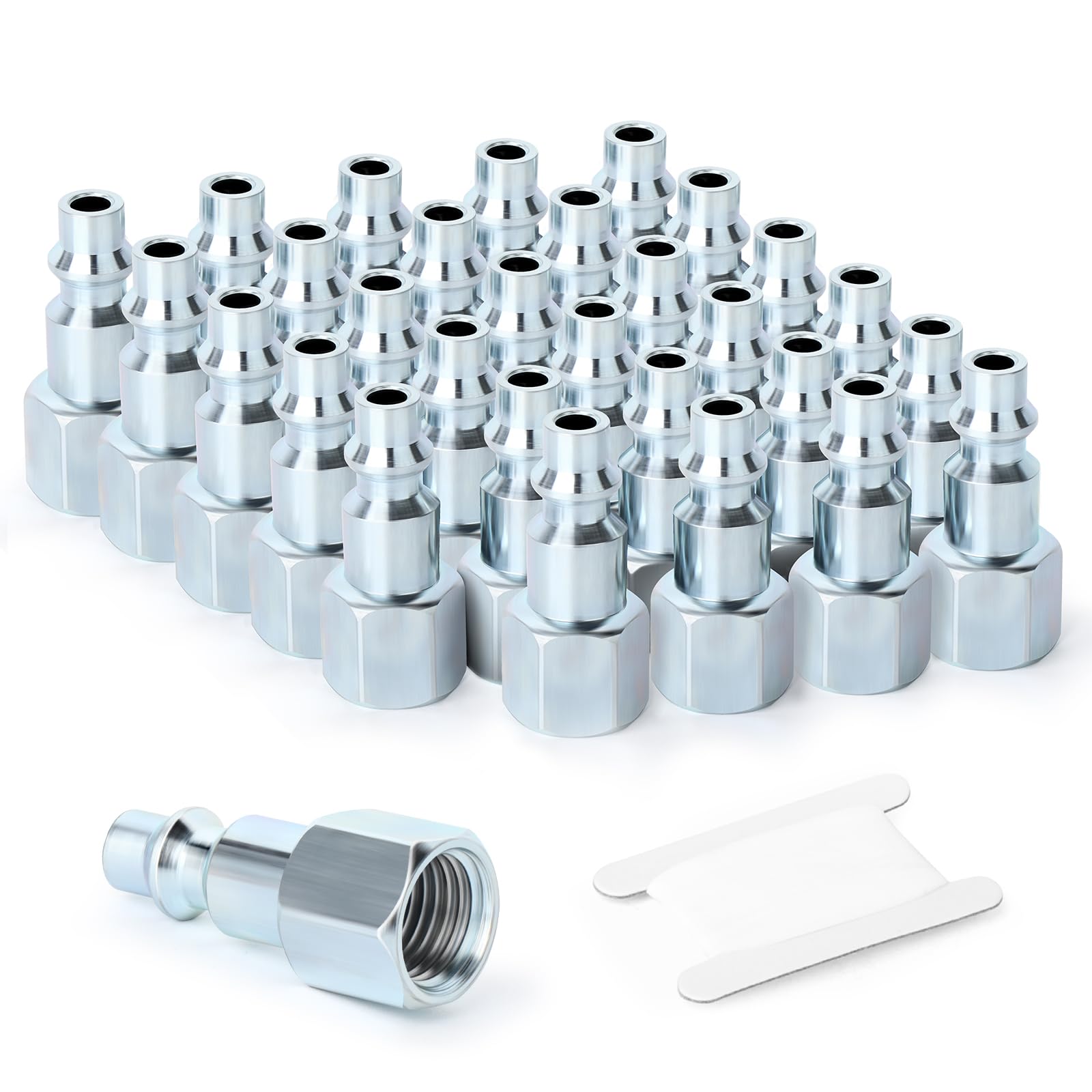 GASHER 1/4-Inch NPT Female Industrial Air Plug, Pneumatic Plugs 300PSI ...