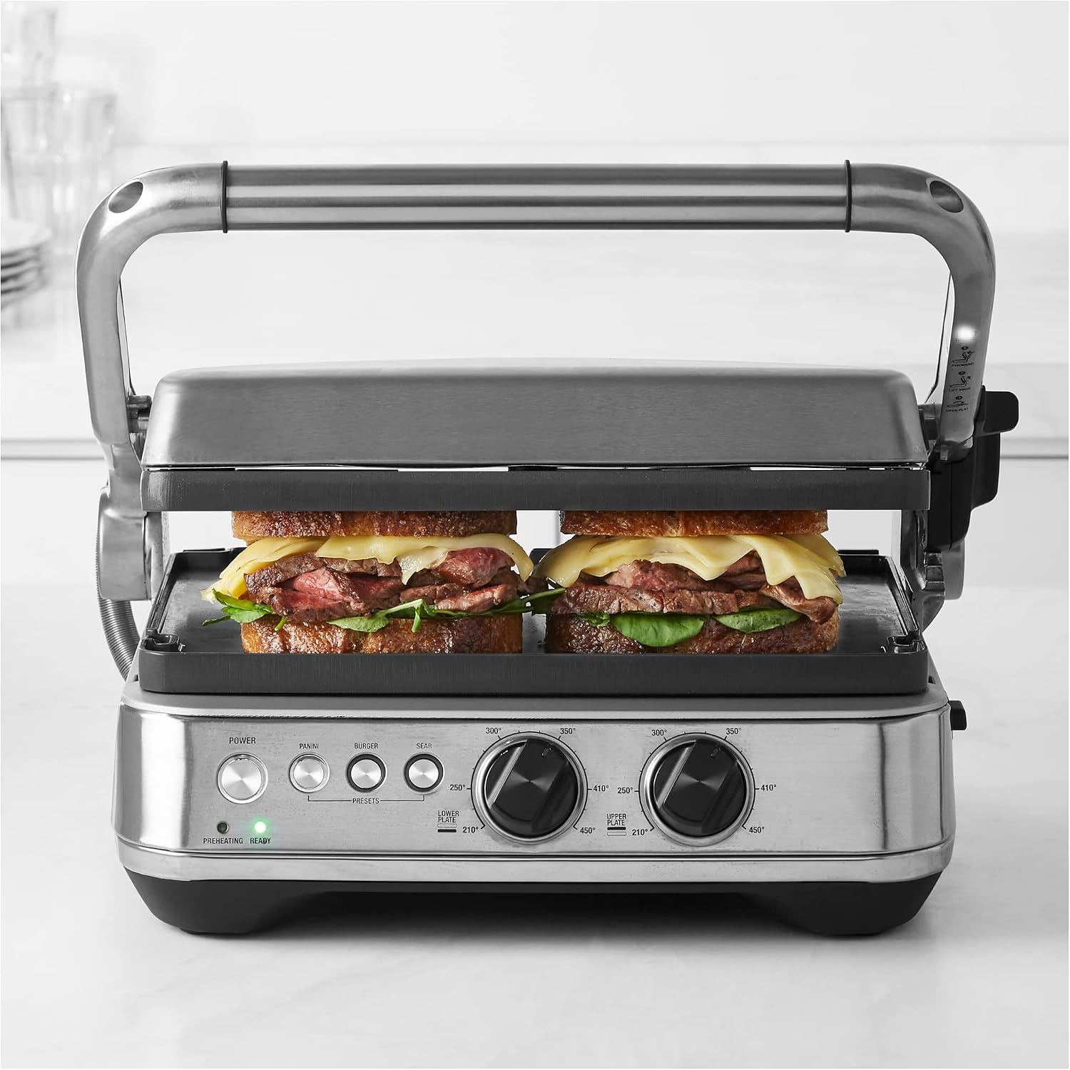 Amazon.com: Sear & Press Grill, 1800W Grill, Variable height adjustment ...