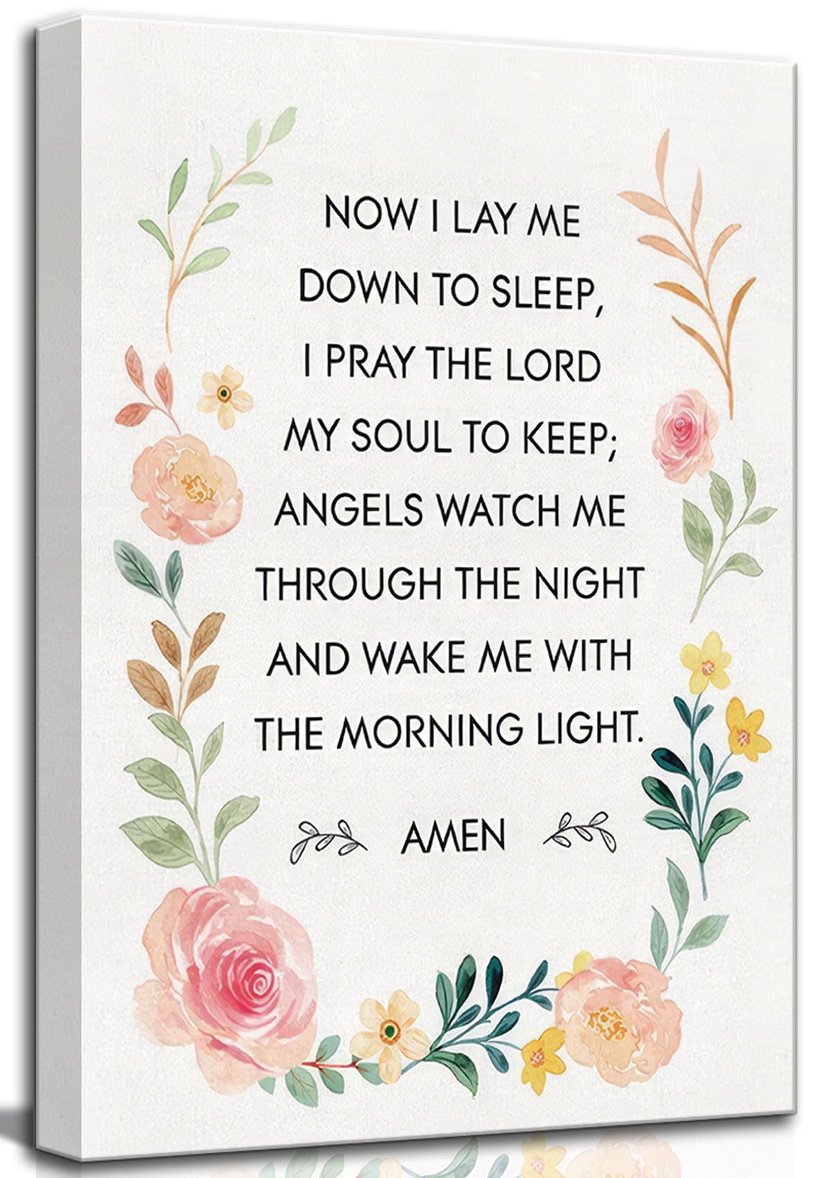 Amazon.com: Christian Nursery Canvas Wall Art Bible Verses Bedtime ...