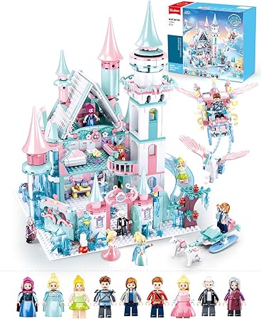 Amazon.com: Castle Girl Set, Ice Castle Building Set, Friend Dream ...