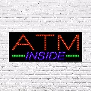 Amazon.com : LED ATM Inside Sign for Retail Business Displays ...