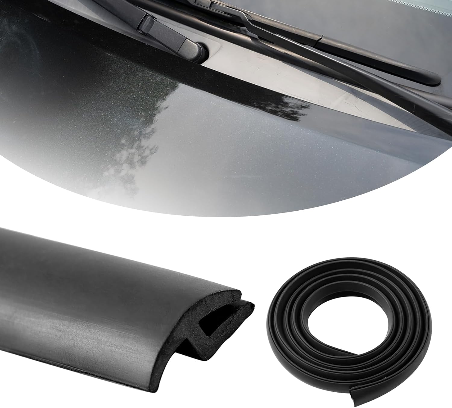 Amazon.com: Rislobx 1.7M/ 5.6Ft Windshield Cowl Rubber Seal Trim Strip ...