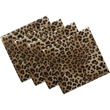 Amazon.com: 6 Pack Cloth Napkins Leopards Washable Polyester Dinner ...
