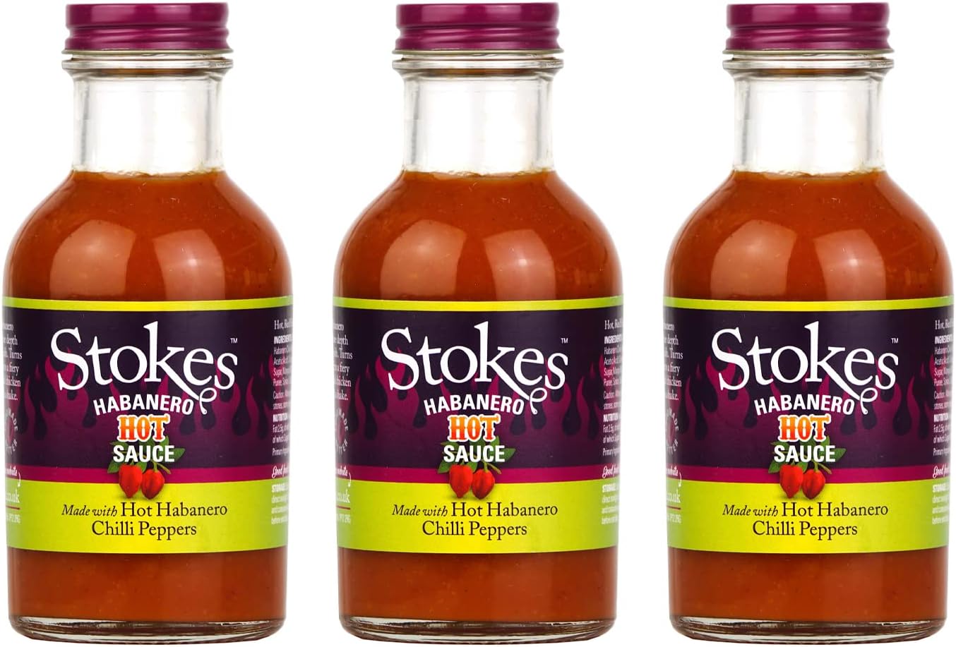 Stokes – Habanero Hot Sauce 285g - Pack of 3 : Amazon.co.uk: Grocery