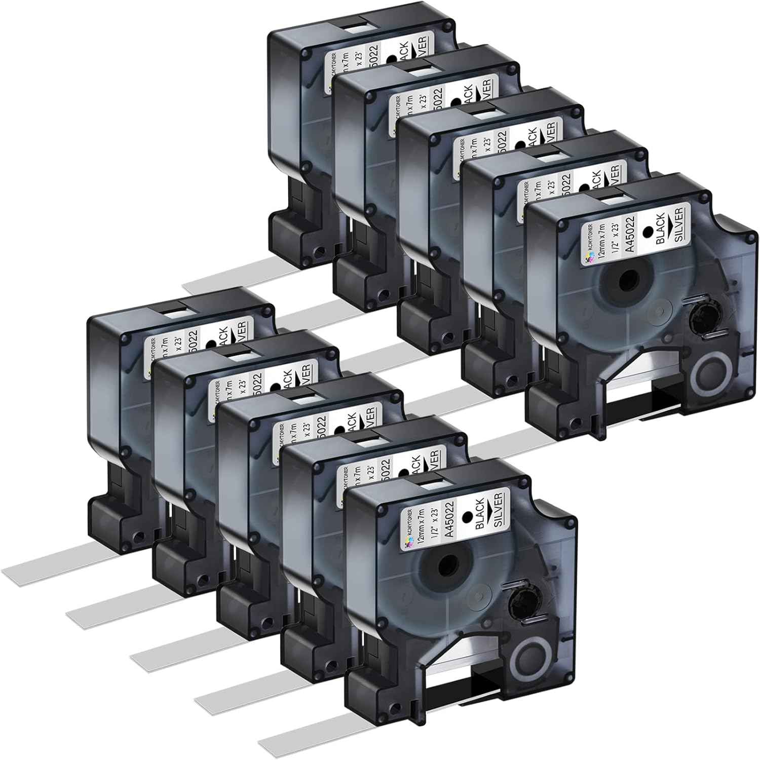 Amazon.com: KCMYTONER 10 Pack Compatible for Dymo D1 Label Maker Tape ...