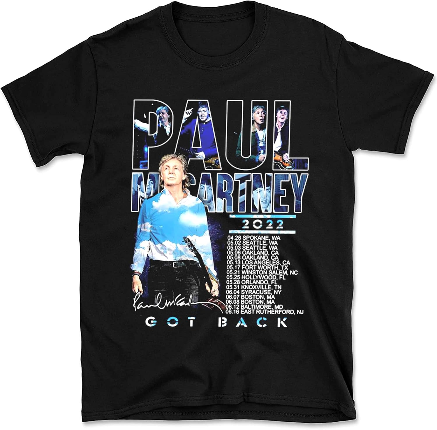Amazon.com: Paul McCartneys Got Back 2022 T-Shirt for Men Women Black ...